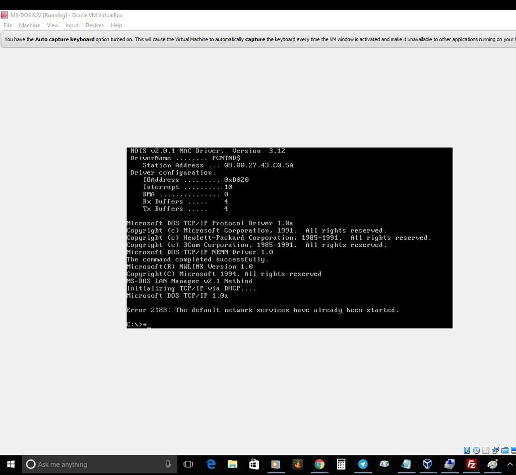 Setting up DOS - virtualbox.org